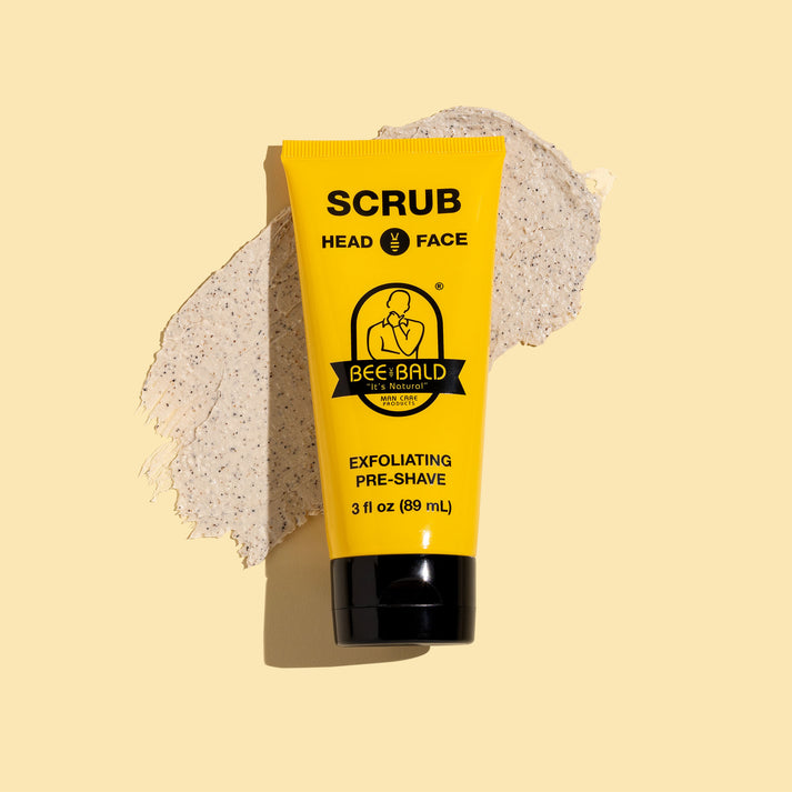 SCRUB Exfoliating Pre-Shave for Bald Heads & Face - Bee Bald